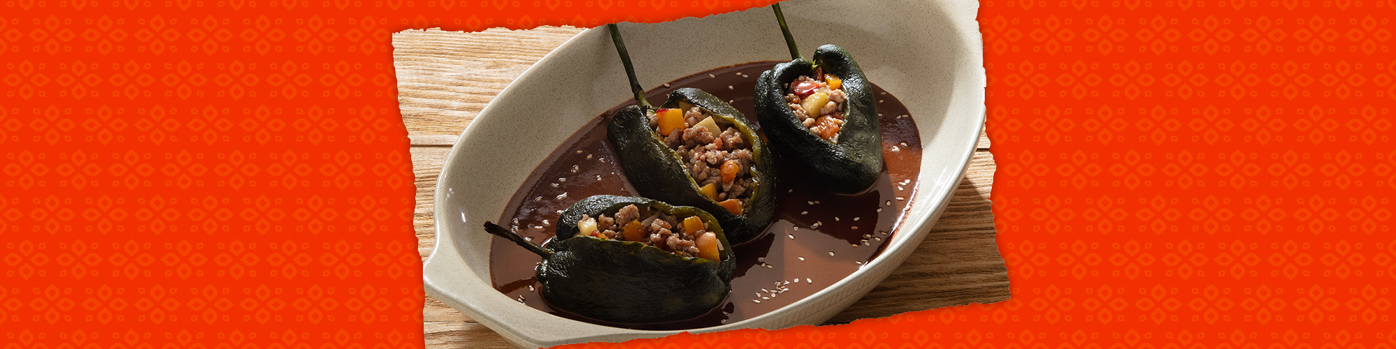 Chile Relleno De Molida Con Mole | Salsas.com
